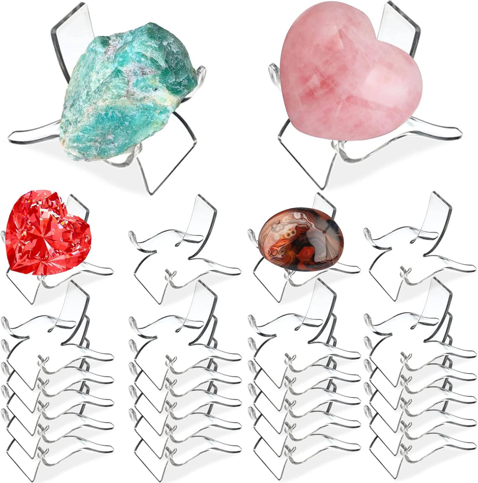 Amazon.com: Hipiwe 10 Packs Acrylic Triangle Display Holder - Clear ...