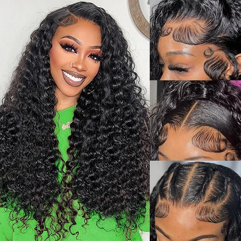 Amazon.com : Smilenice 220% Density 22 Inch 13x6 Deep Wave Lace Front ...