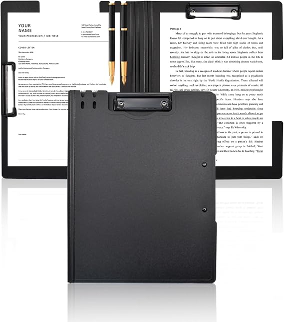 Amazon.com: VANRA Clipboard Folder A4 File Cover Clipboards with Double ...