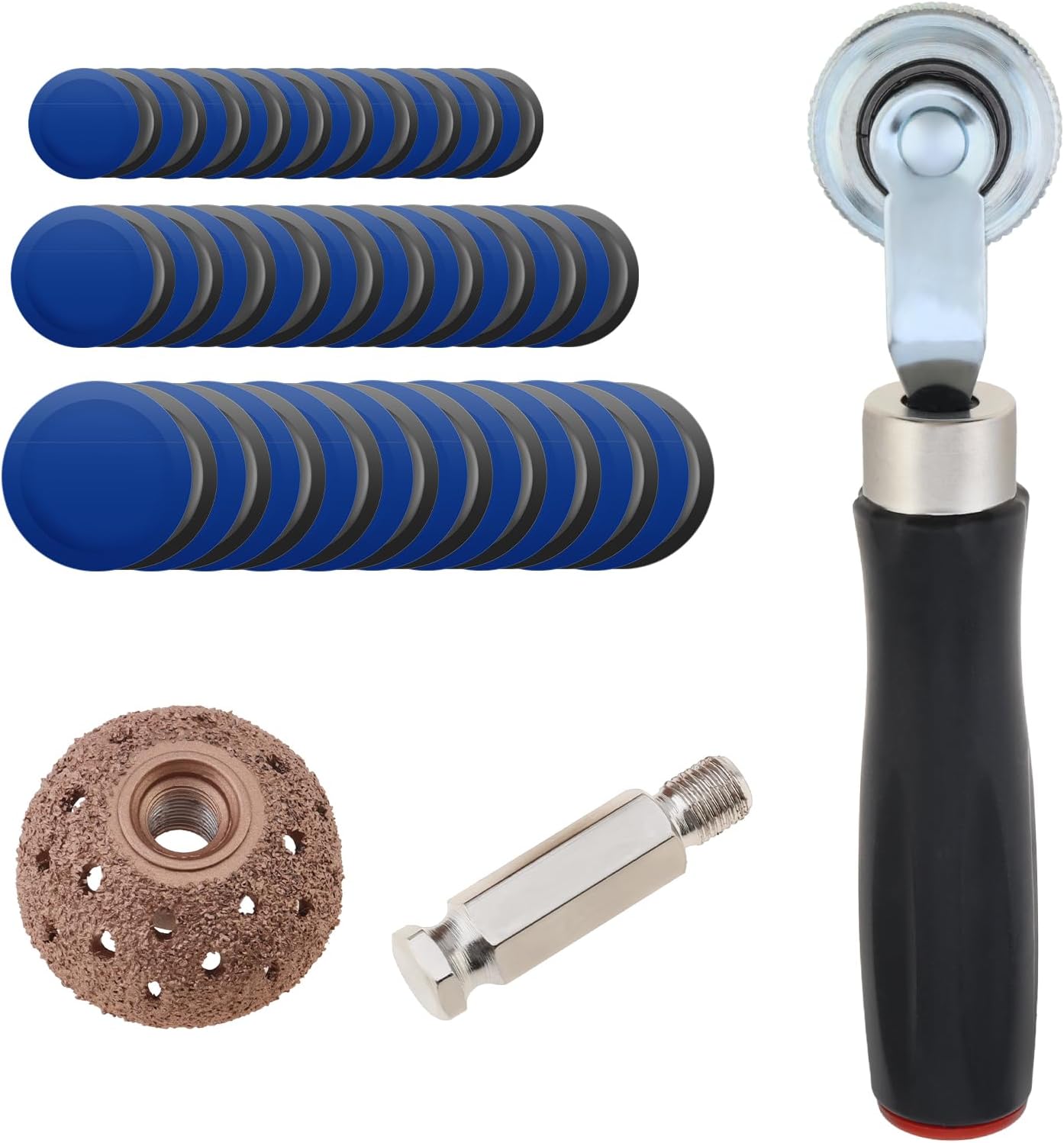 Amazon.com: ePathChina 62Pcs Tire Tube Patch Kit, Tire Patch Roller ...