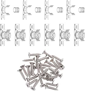 10 Pair False Front Cabinet Clips with Screws, Acrylic False Front ...