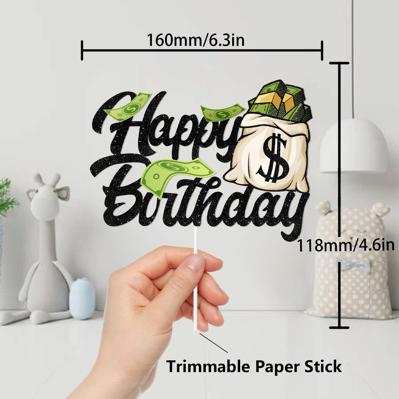 Snapklik.com : Happy Birthday Cake Topper Party Dollar Decorations ...