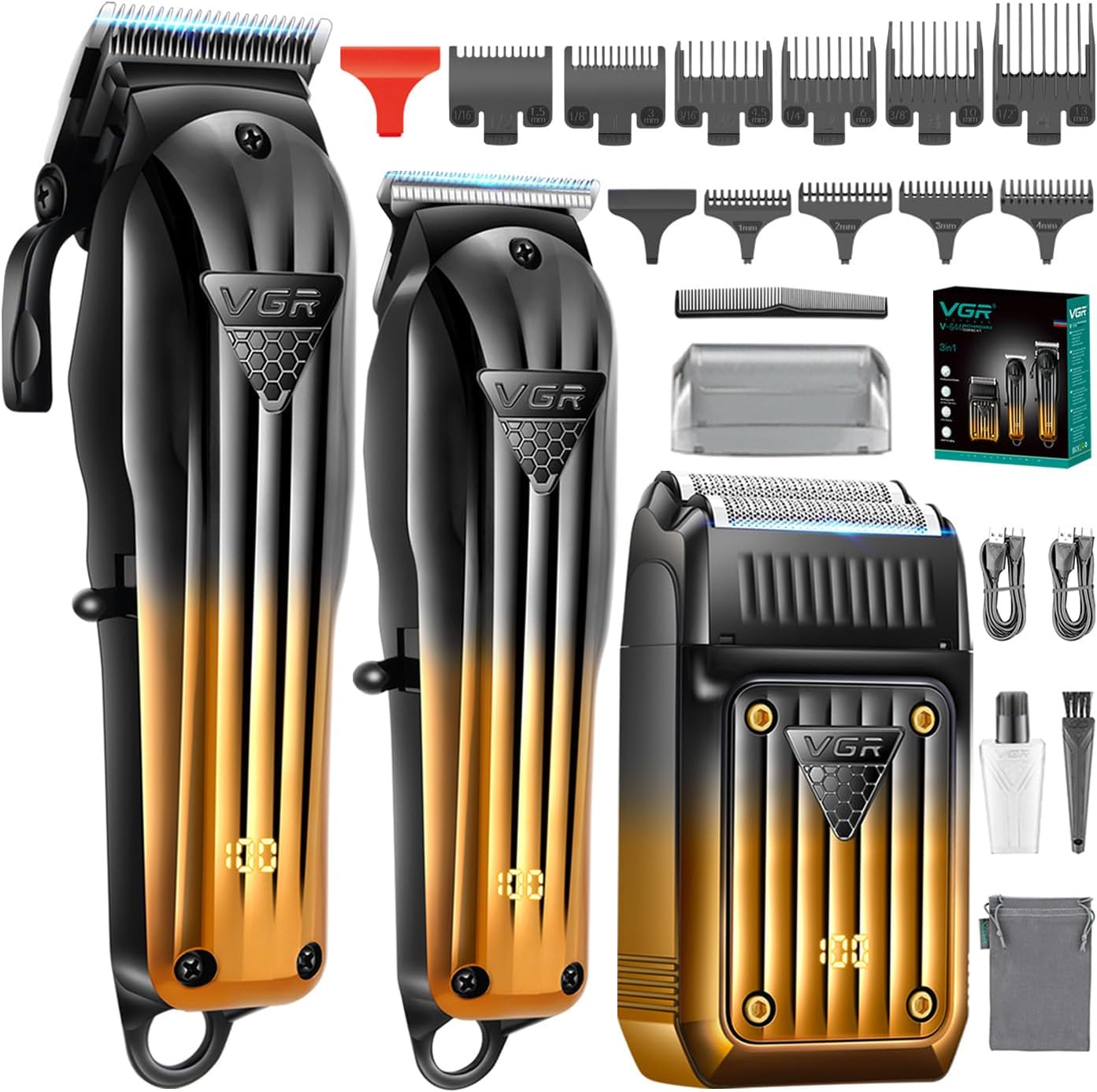 Amazon.com: VGR 644 Hair Clippers for Men Professional, Cordless Beard ...