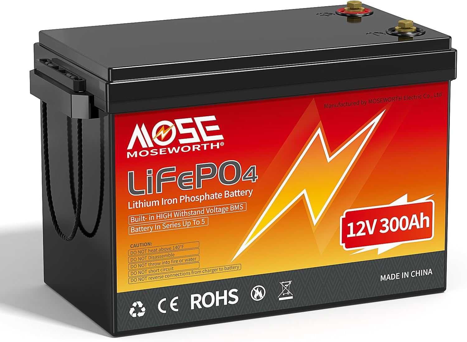 Amazon.com: MOSEWORTH 300Ah Lifepo4 Battery,12V Lithium Battery 3840Wh ...