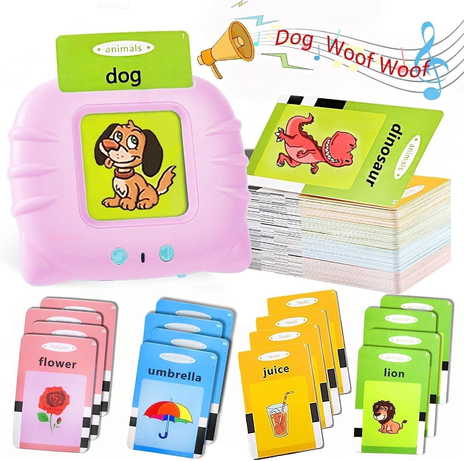 Buy RONFILD Card Early Education Learning Device, Talking Toy Flash ...