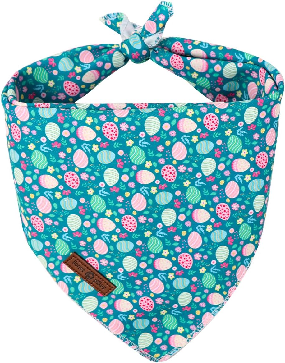 Amazon.com : Lionet Paws Easter Dog Bandana for Medium Large Dogs,Green ...