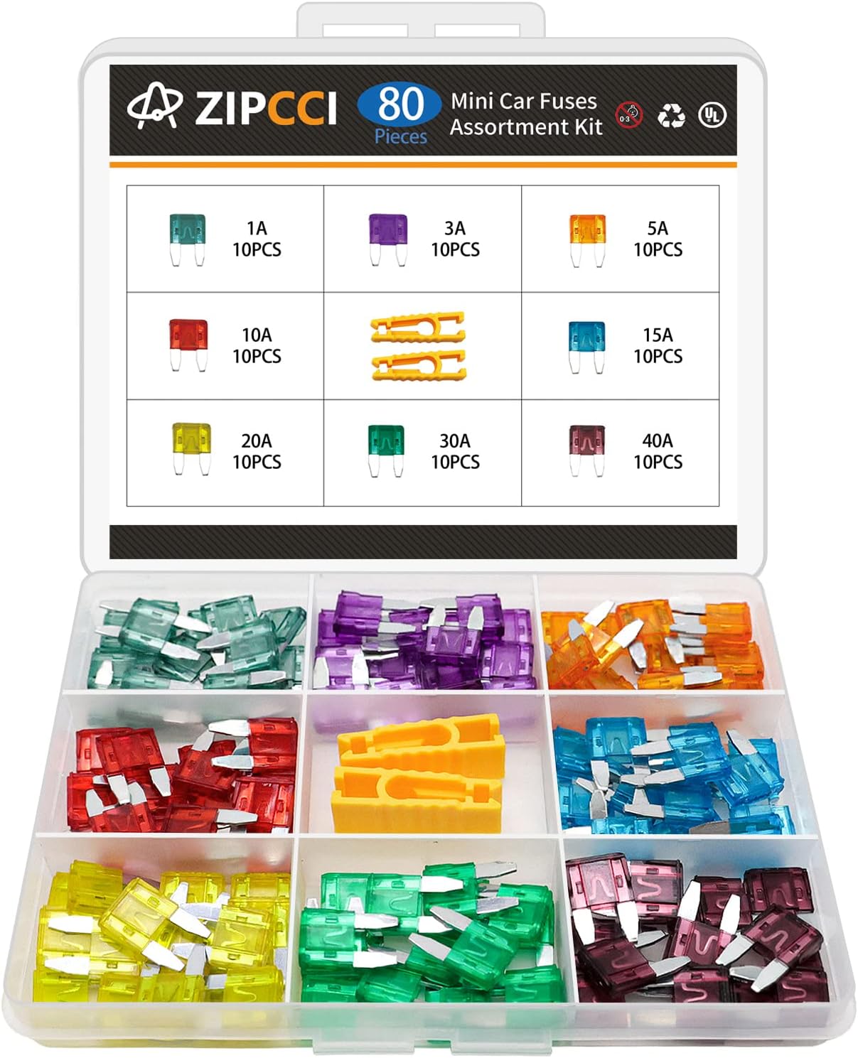 Protactor Yellow Furnace Fuse 5 Pack Blade Type ATC5 5 Amp Replaces ...