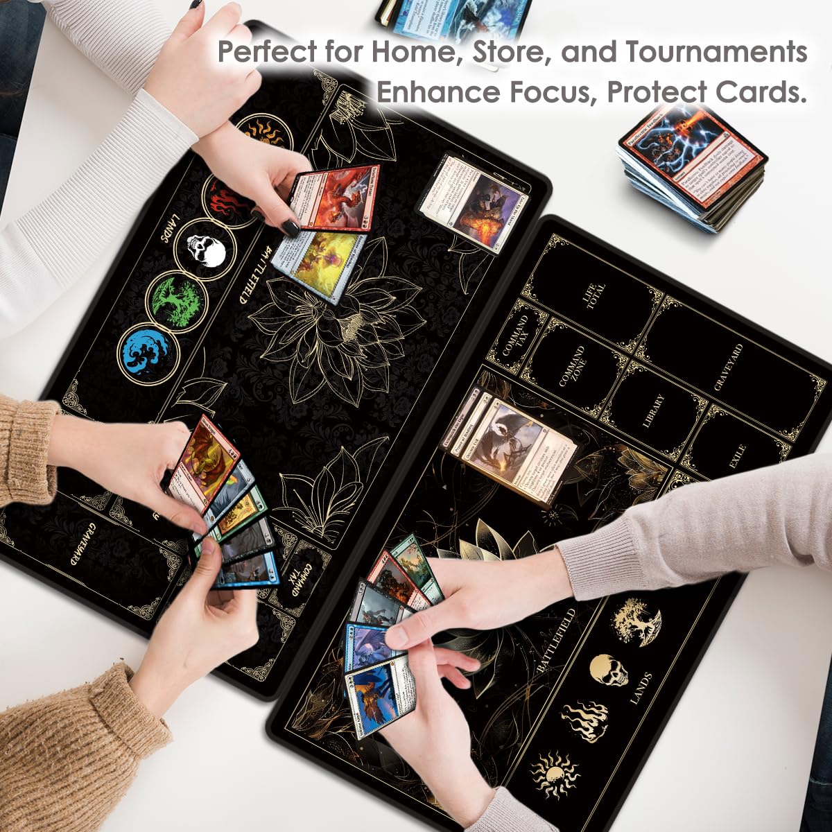 Mtg Mat With Zones JANENFNA For TCG Playmat With Card Zones 24 X 14 ...