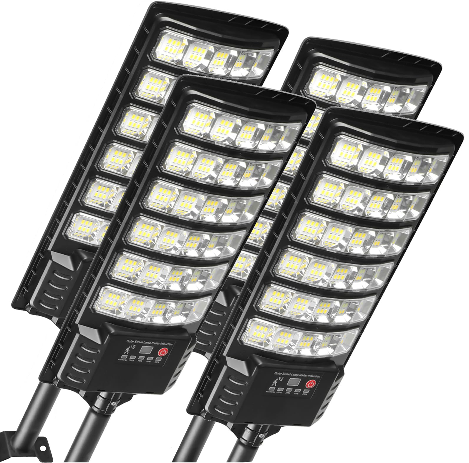 Solar Flood Light 4-Pack Solar Street Lights, Outdoor Flood Light With ...