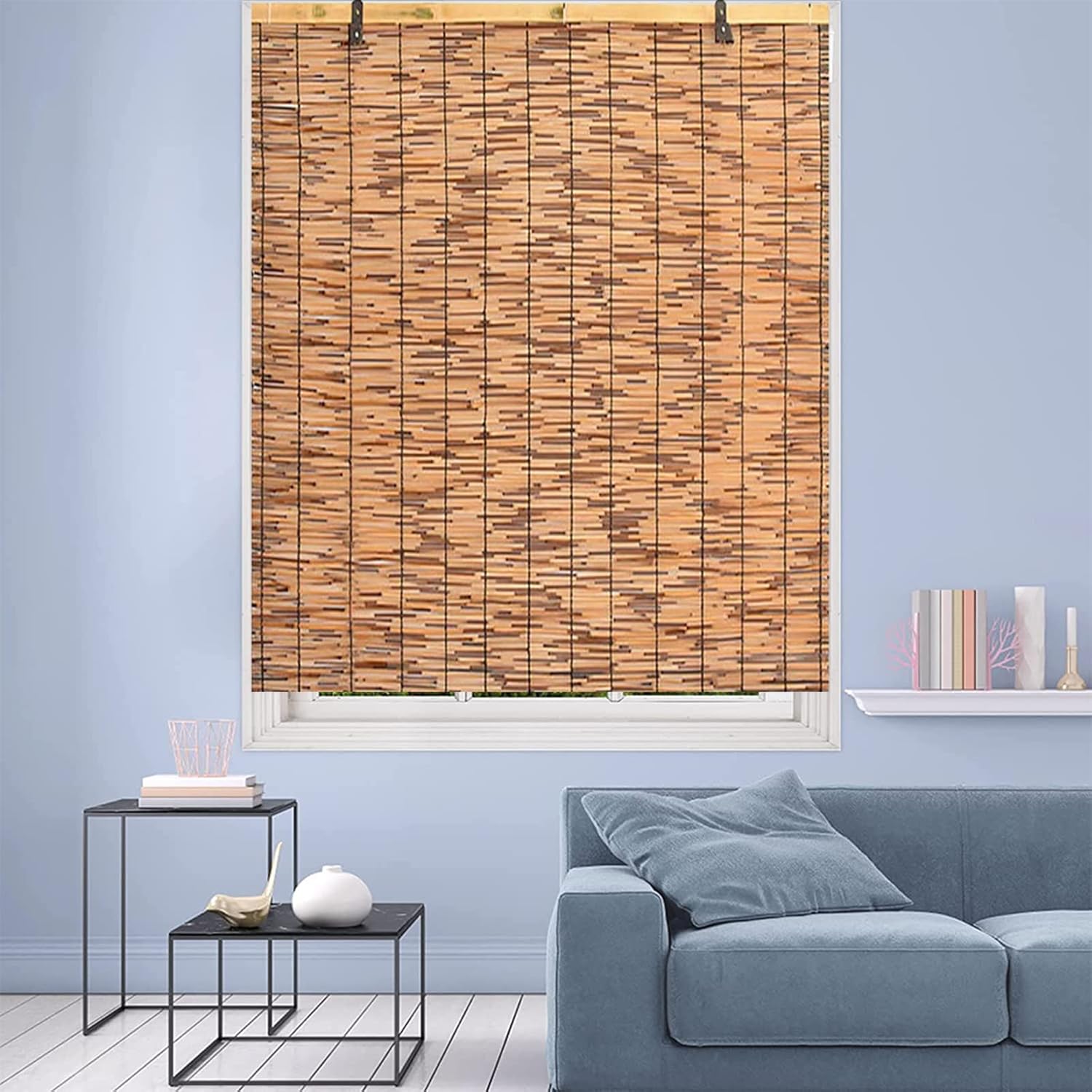 Amazon.com: Reed Roll Up Bamboo Shades Blinds for Windows(Custom Size ...