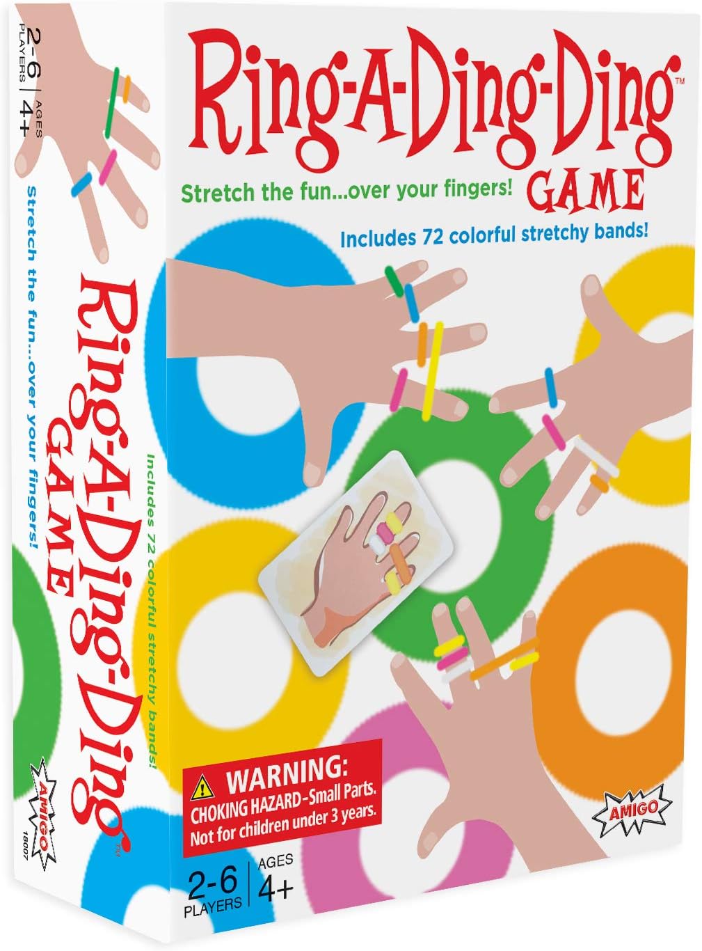 Amazon.com: AMIGO Ring-A-Ding-Ding Kids Card Game with 72 Hair Ties ...