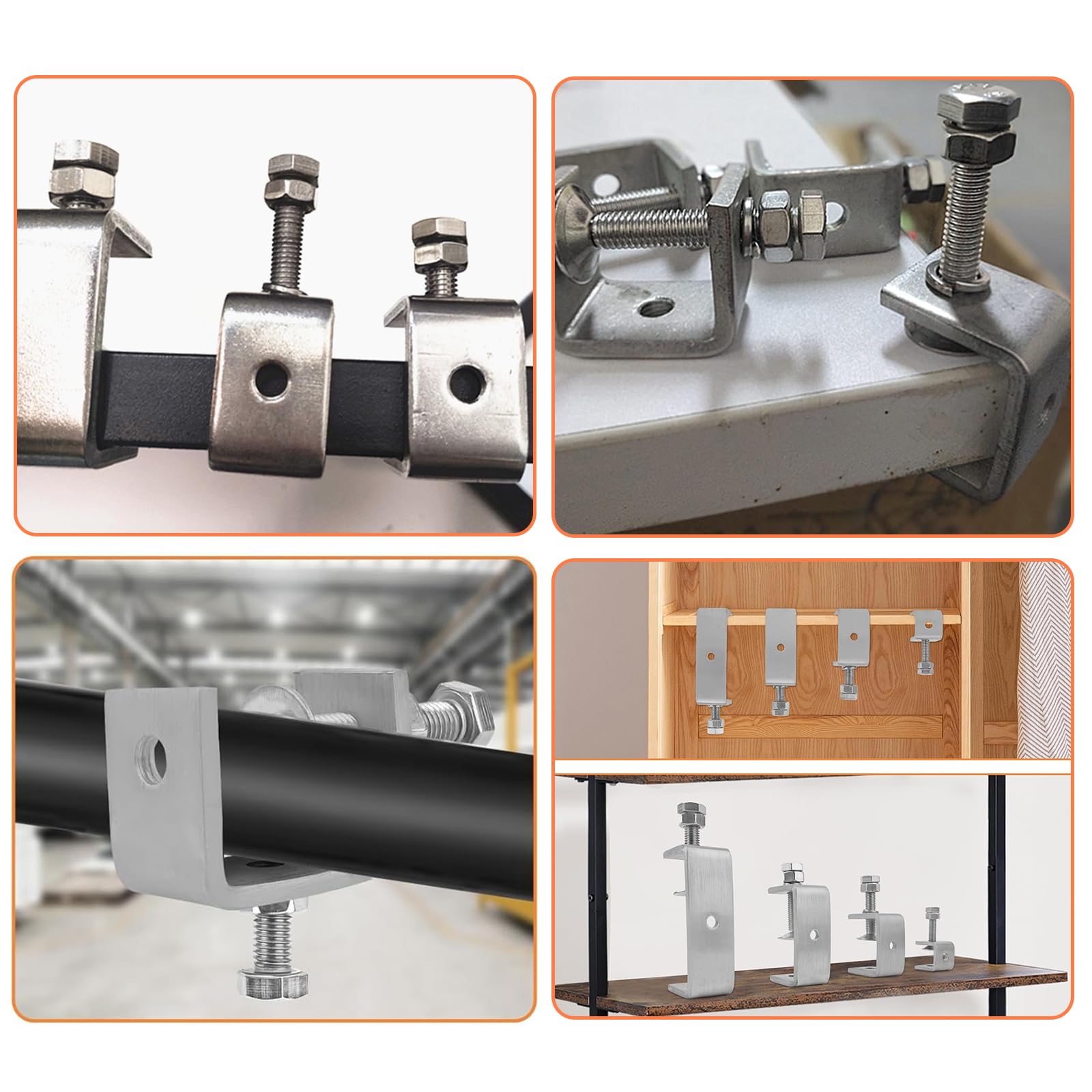 Snapklik.com : Stainless Steel Small C Clamps Mini Clamps Heavy Duty ...