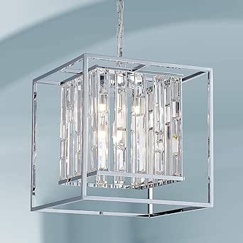 BESTIER Modern Crystal Raindrop Cubic Lantern Chandelier Pandant ...