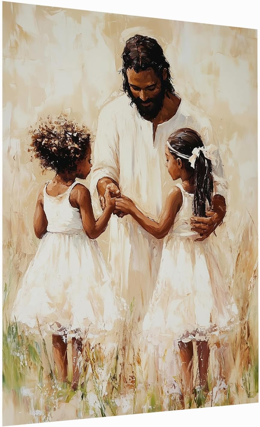 Amazon.com: Religious Art-Black Jesus Poster, Jesus Christ Art, Jesus ...