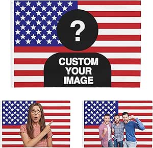 Amazon.com : Custom America Flag 3X5 Ft, Personalized Image Flags Make ...