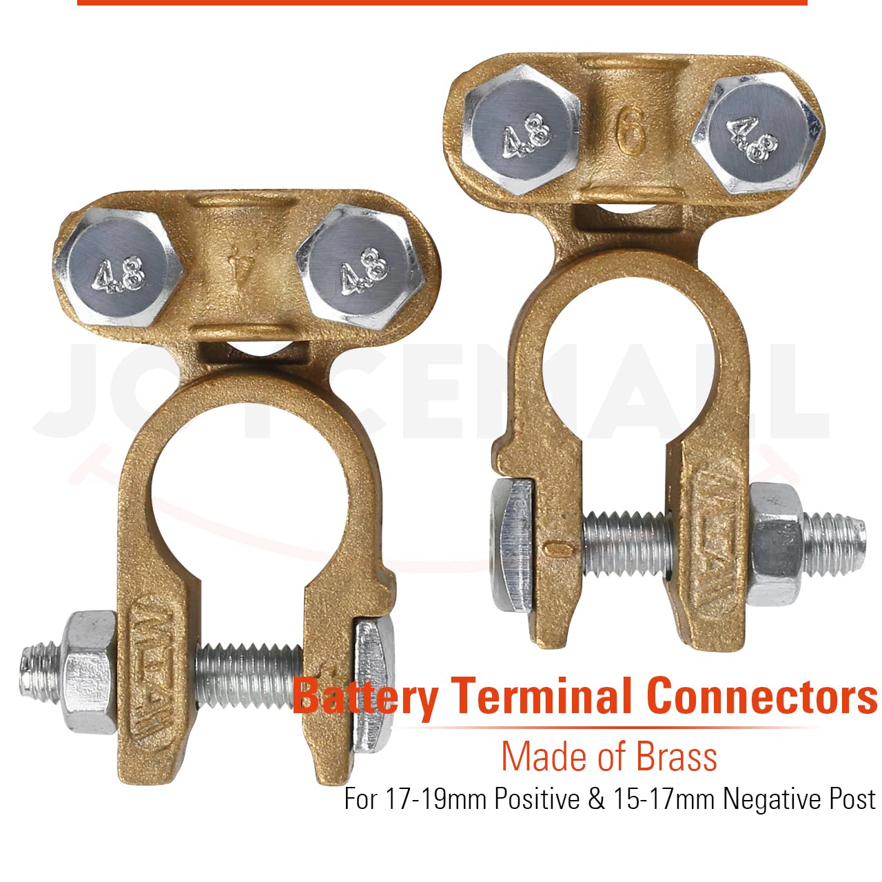 Brass Battery Terminal Connectors Set - Anti-Corrosion Top Post ...