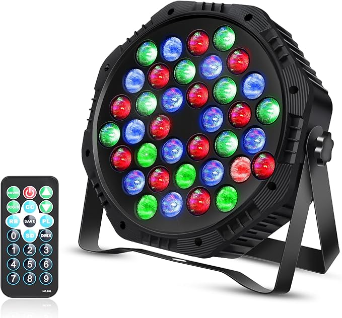 Amazon.com: 36 LED Par Lights, RGB Par Can Light Stage Lights, 10 Modes ...