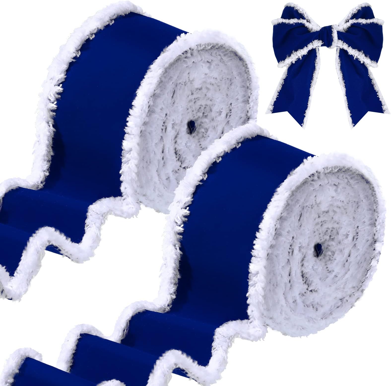 Amazon.com: 2 Rolls Christmas Velvet Ribbons Decorative Ribbons Rolls ...