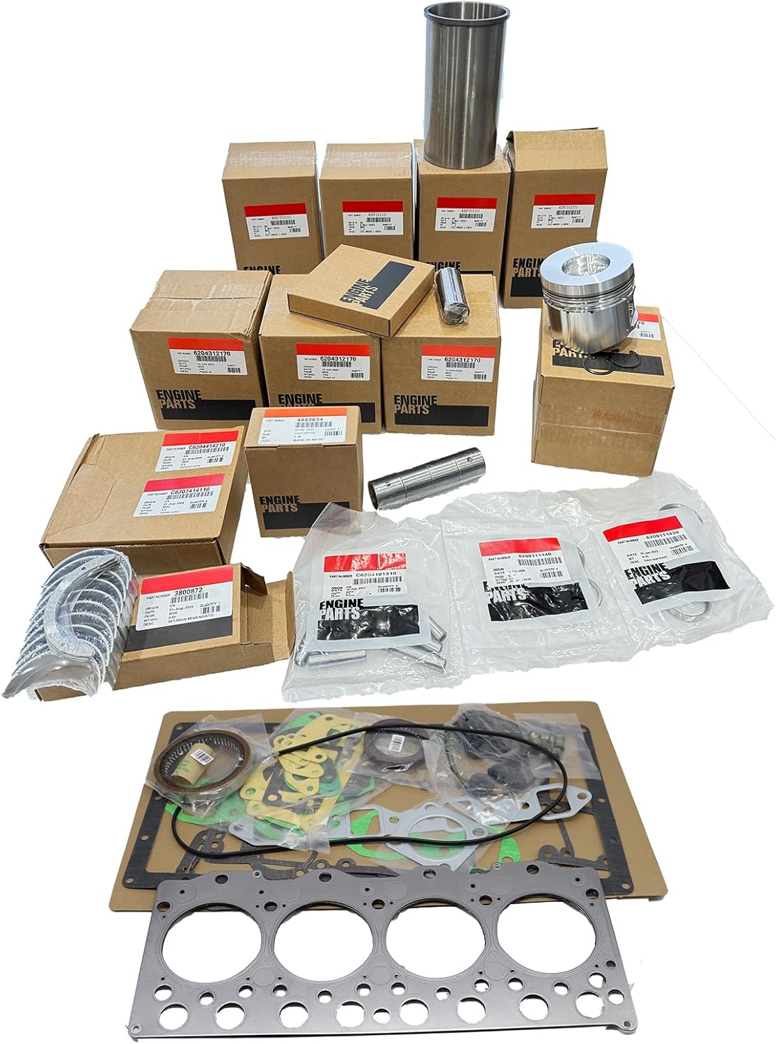 Amazon.com: 4D95 B3.3 QSB3.3 Engine Overhaul Rebuild Kit Piston E2190 ...