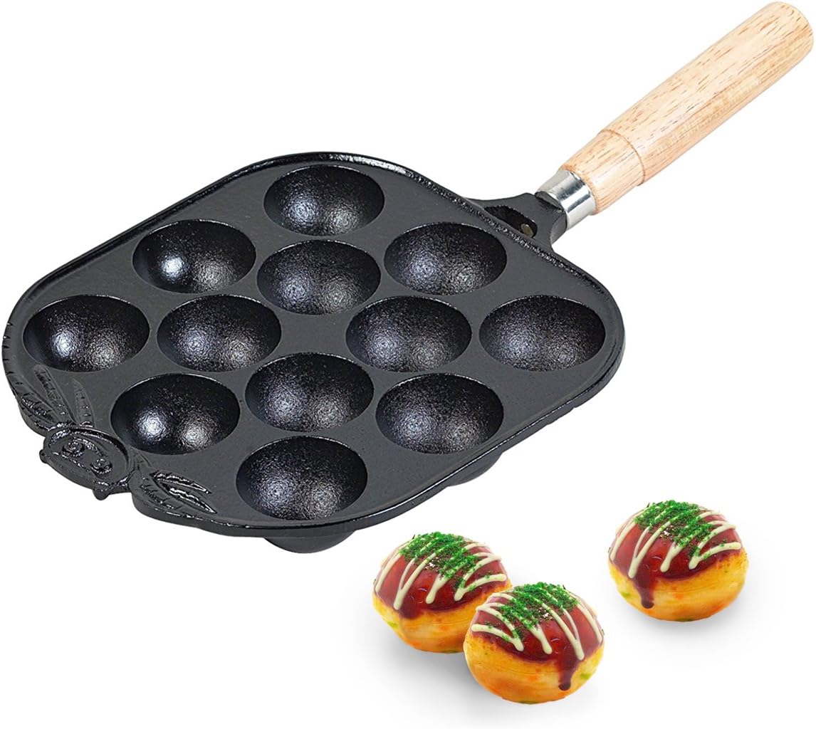 Amazon.com: Iwatani Takoyaki Grill Pan , Medium, Black: Home & Kitchen