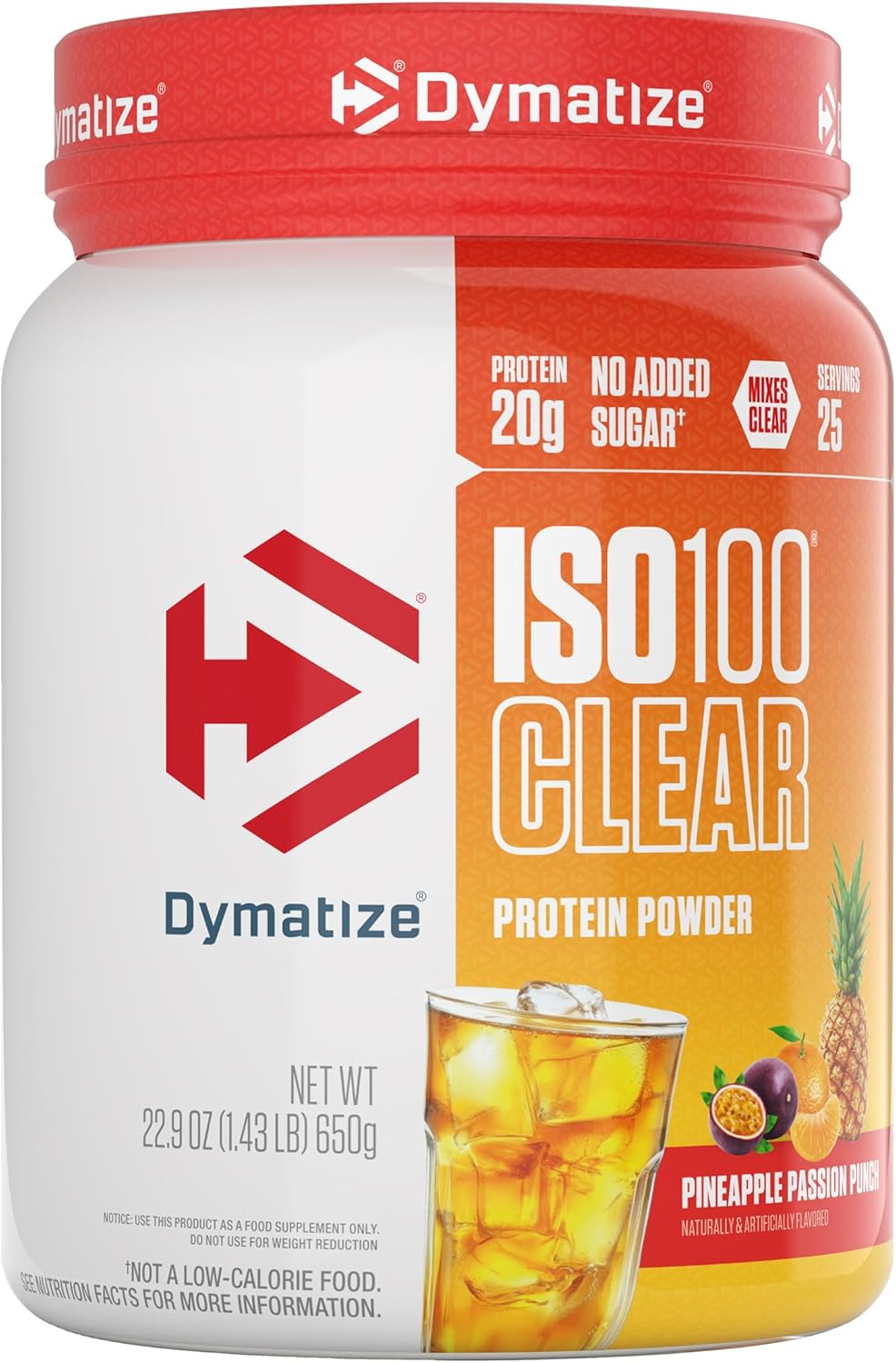 Amazon.com: Dymatize ISO100 Clear Protein Powder, Whey Protein Isolate ...