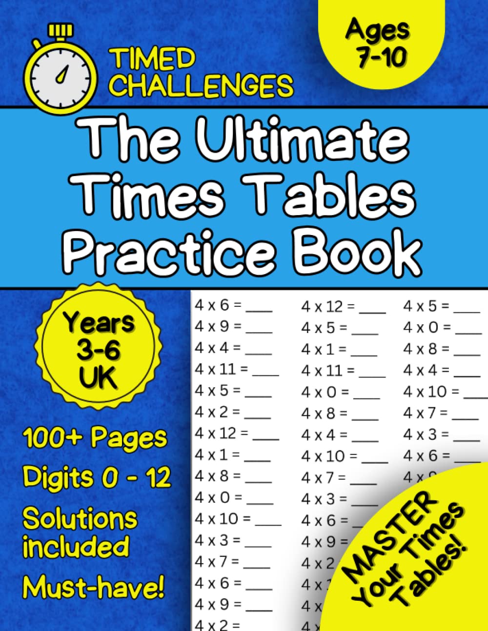 The Ultimate Times Tables Practice Book: A Great Way To Master Quick ...