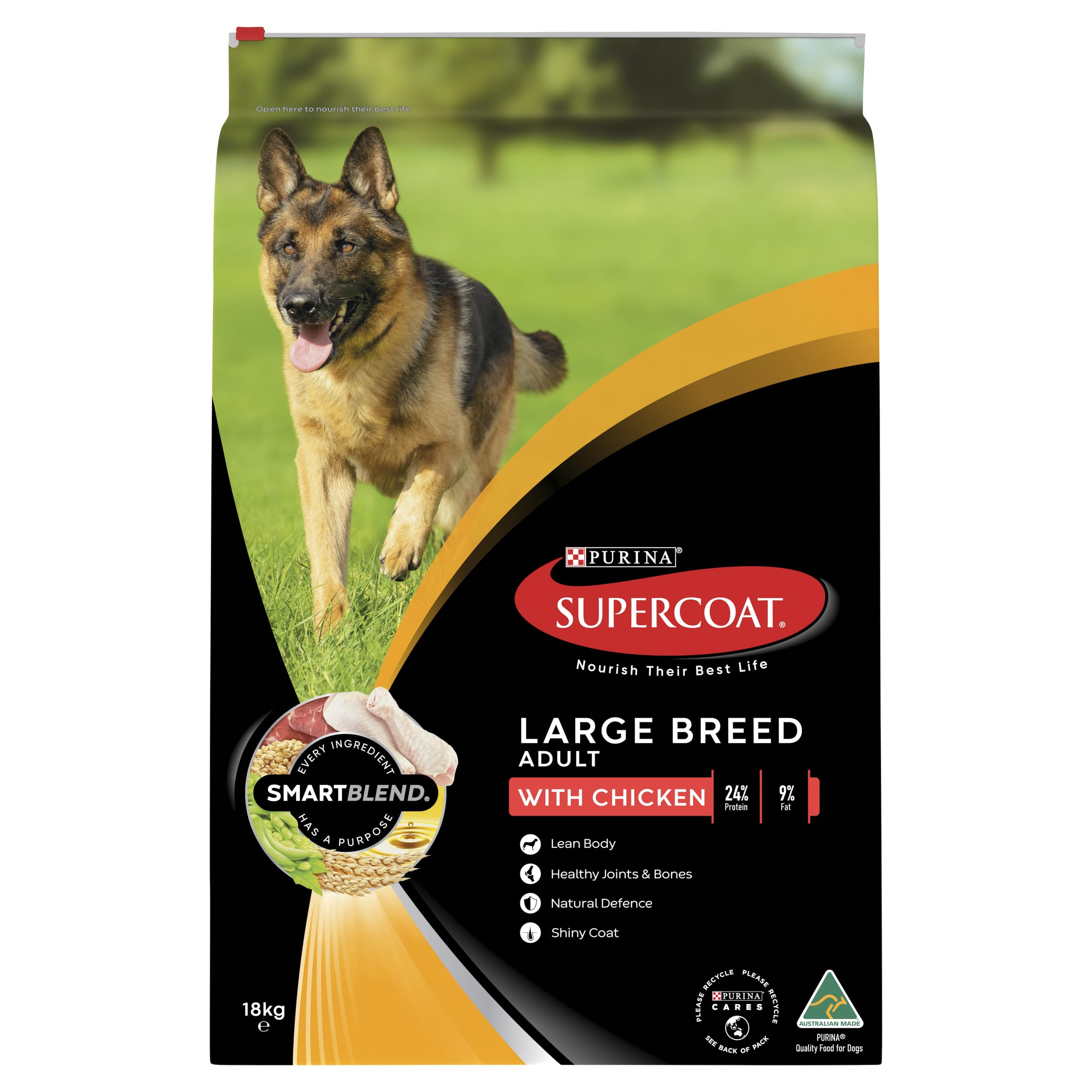 SUPERCOAT SMARTBLEND Adult Dry Dog Food Large Breed Chicken 18kg ...