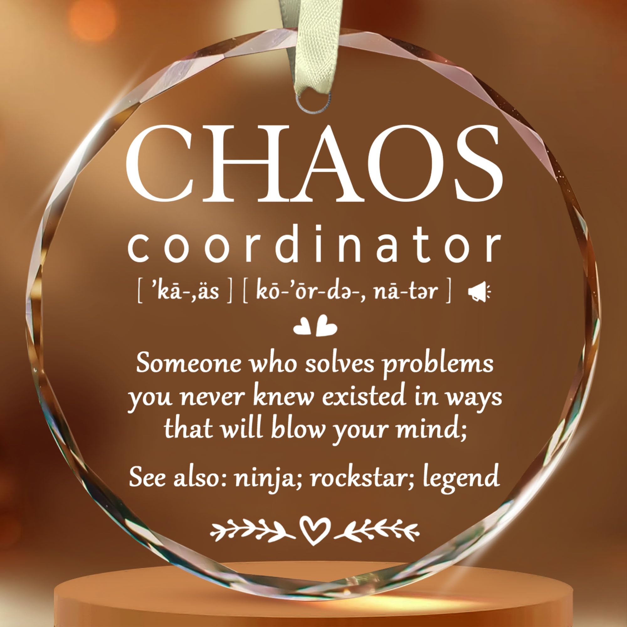 Amazon.com: BSQUIELE Chaos Coordinator Christmas Ornament - Thank You ...
