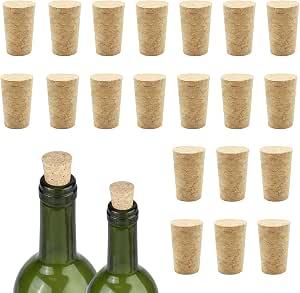 20PCS Conical Sealing Durable and Firm Wine Corks Reusable Natural Cork ...
