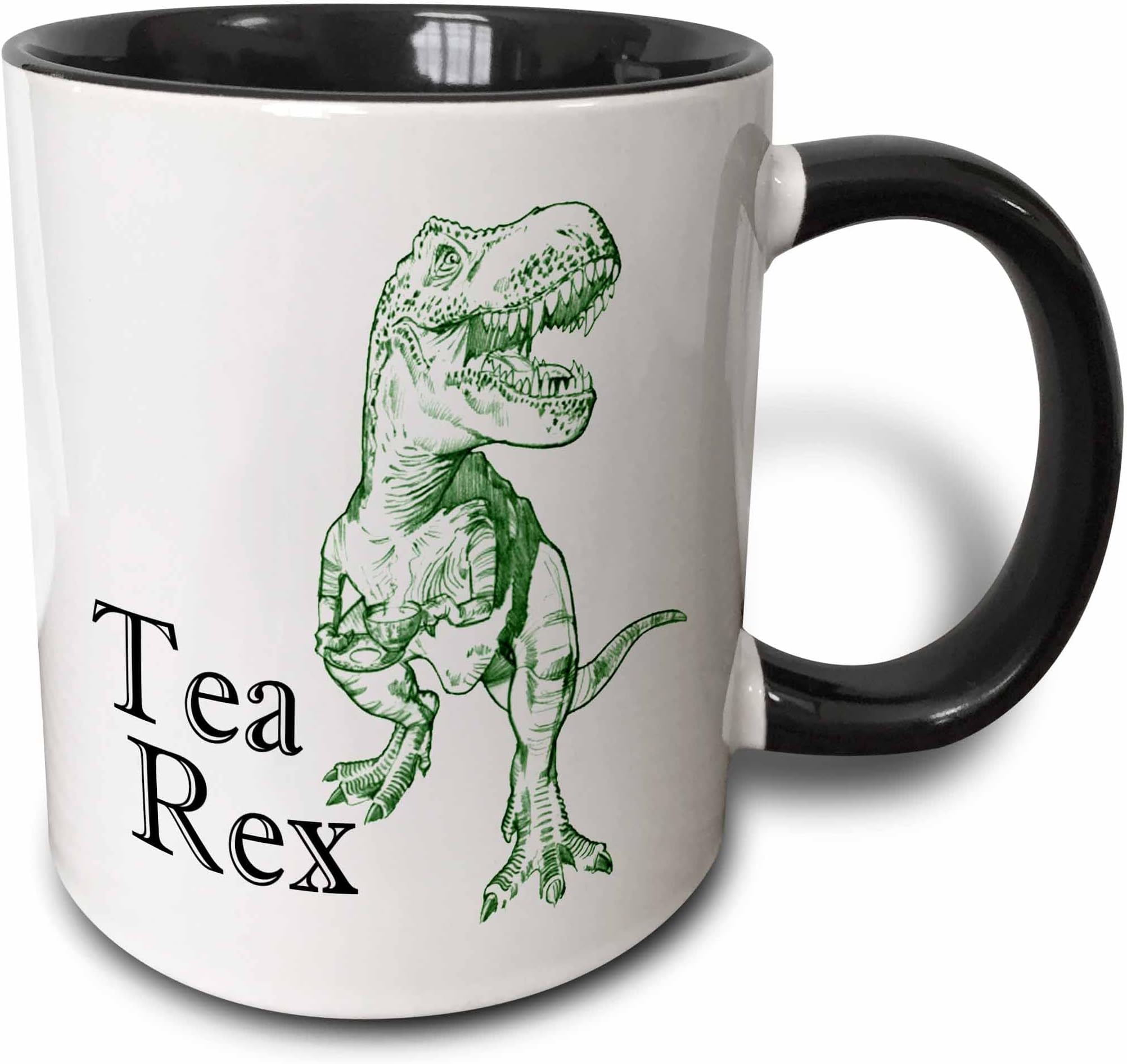Amazon.com: Tea-Rex Funny Tyrannosaurus Rex Mug - 15oz Deluxe Double ...