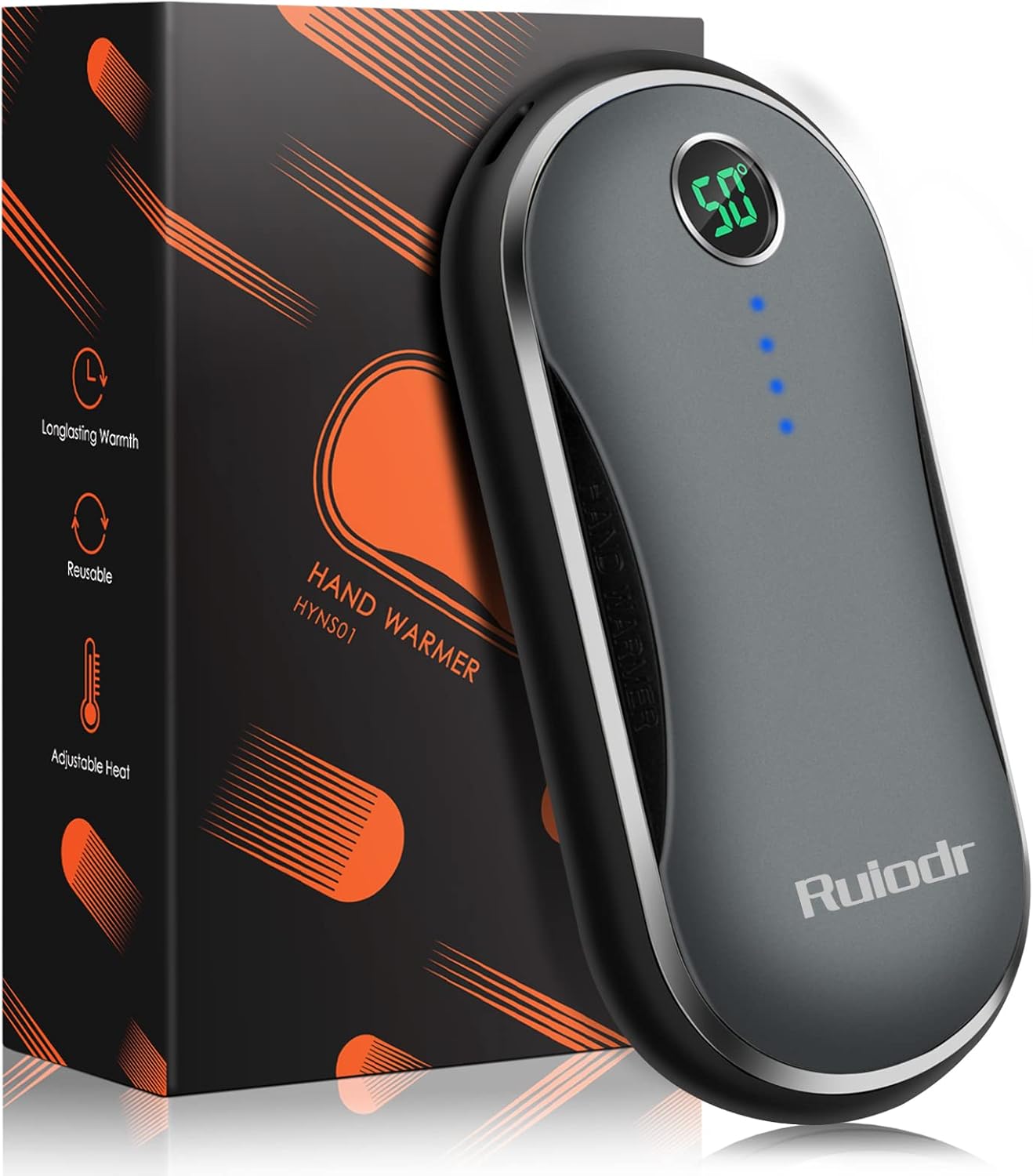 Chauffe-Mains Rechargeables, 10000mAH Chaufferette Main 15H Chauffage ...