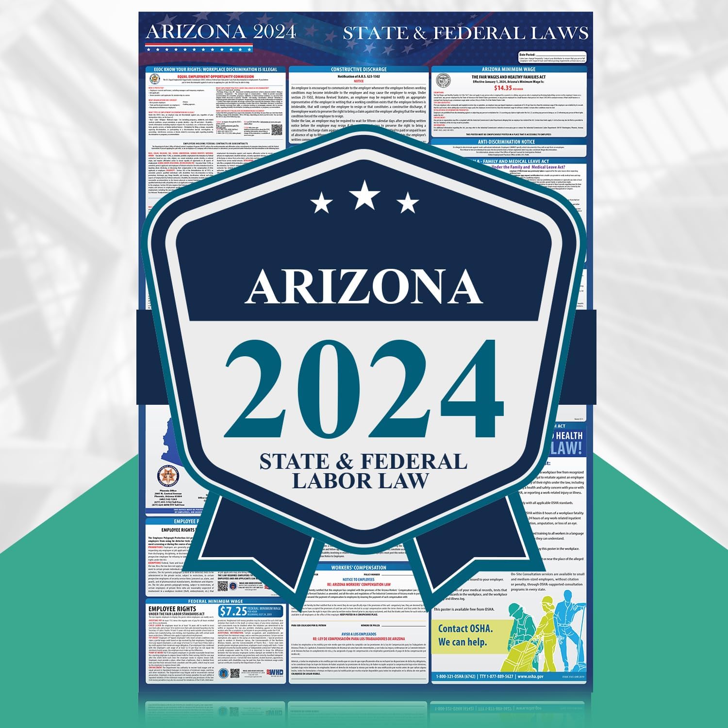 Amazon.com : 2024 Arizona Labor Law Poster - Includes Federal and State Postings. OSHA Compliant ...