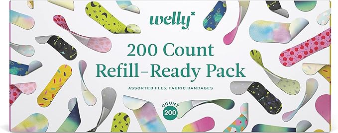 Amazon.com: Welly Bandage Refill Ready Pack | Adhesive Flexible Fabric ...