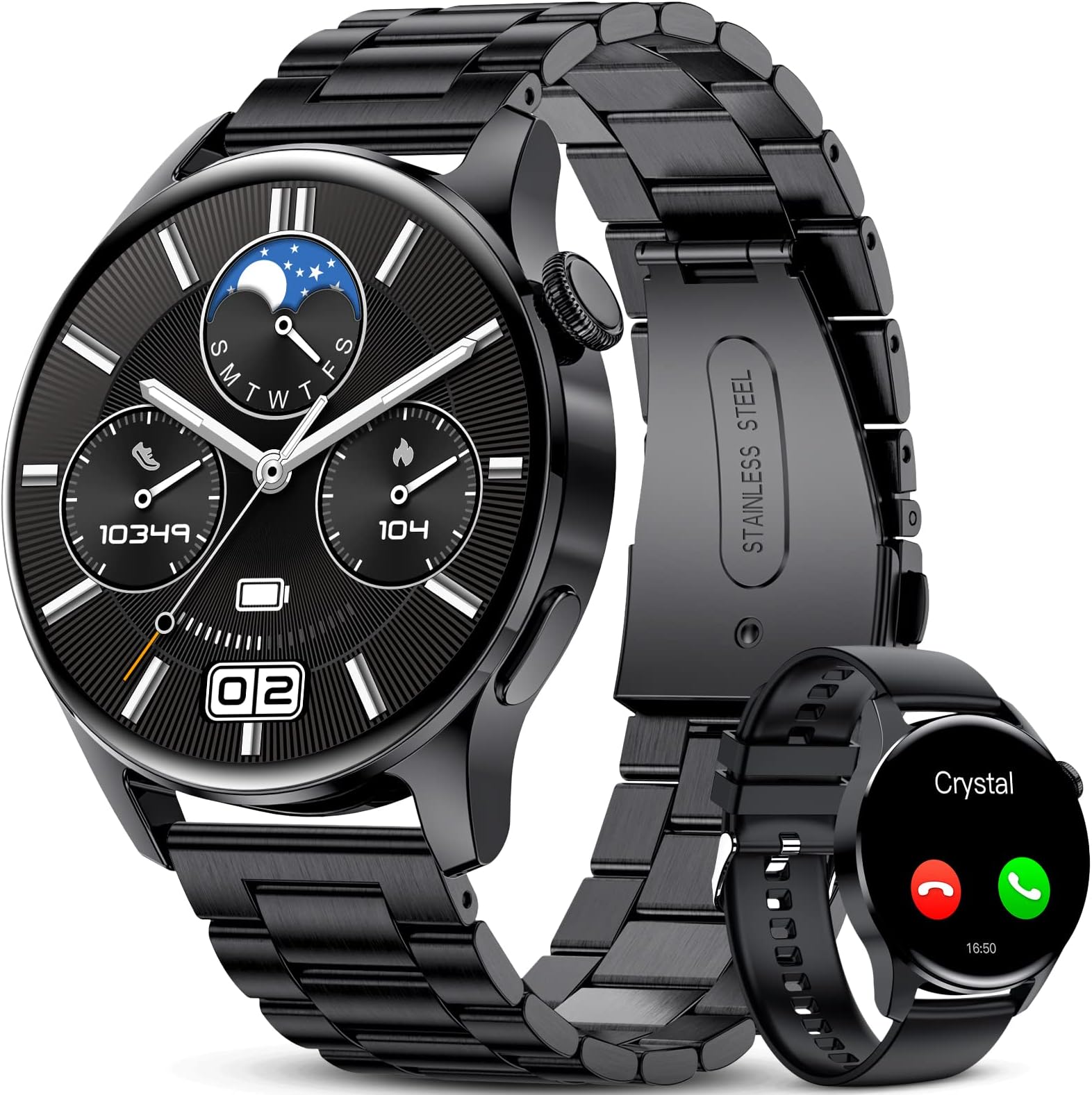 LIGE Smartwatch Herren, 1,43 Zoll AMOLED Always on Display Smart Watch ...