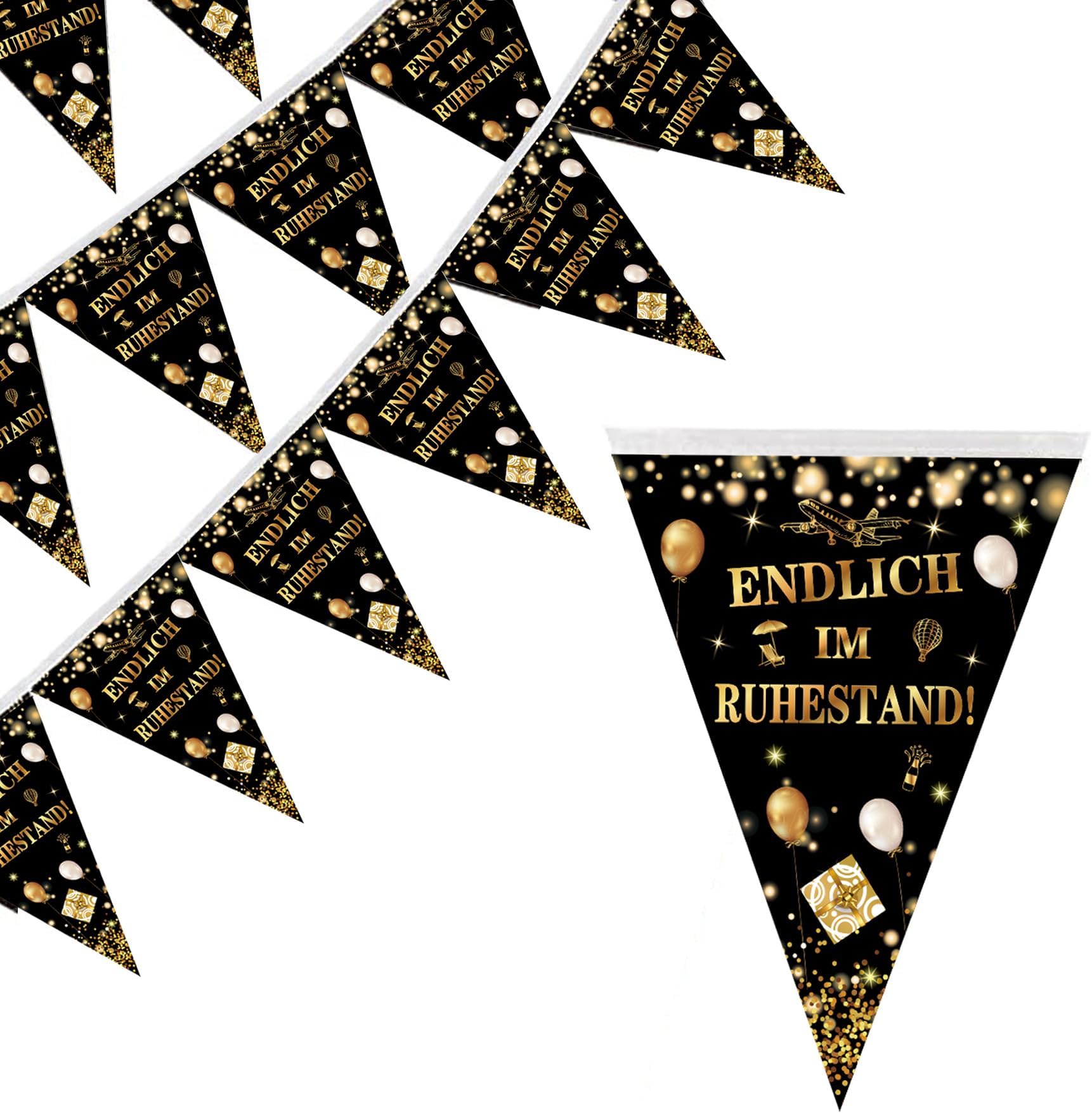 2Pcs Rente Girlande Ruhestand Deko Rente Deko Girlande Renteneintritt ...