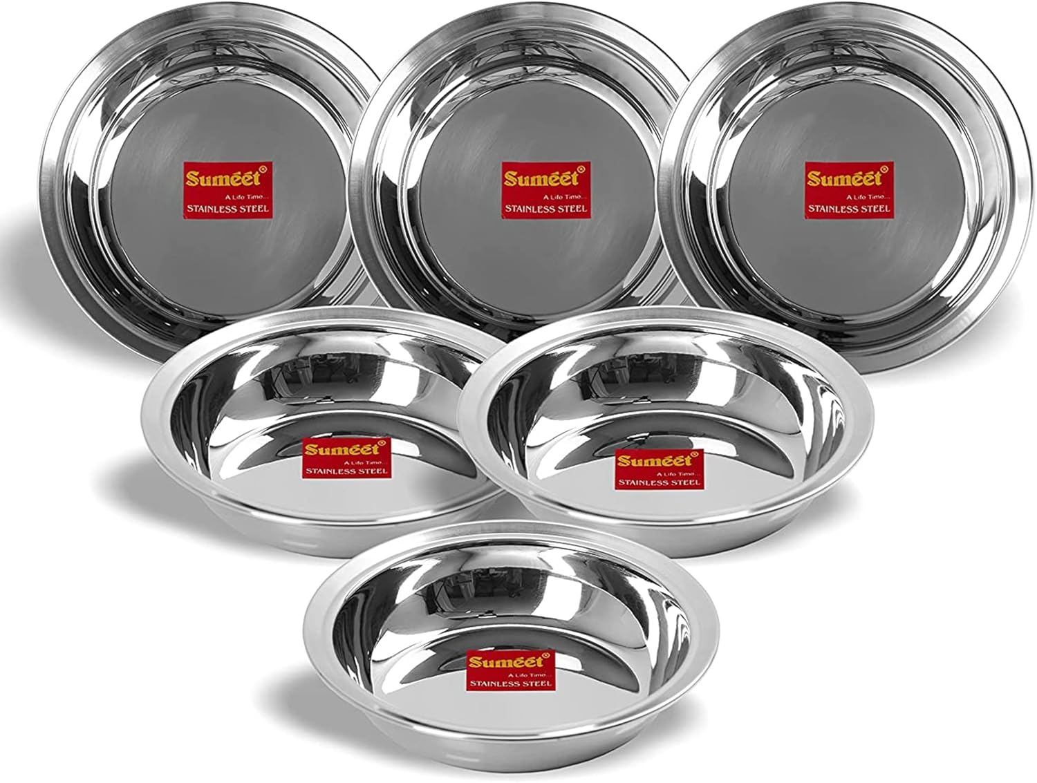 Amazon.com | Sumeet Stainless Steel Heavy Gauge Multi Utility Serving ...