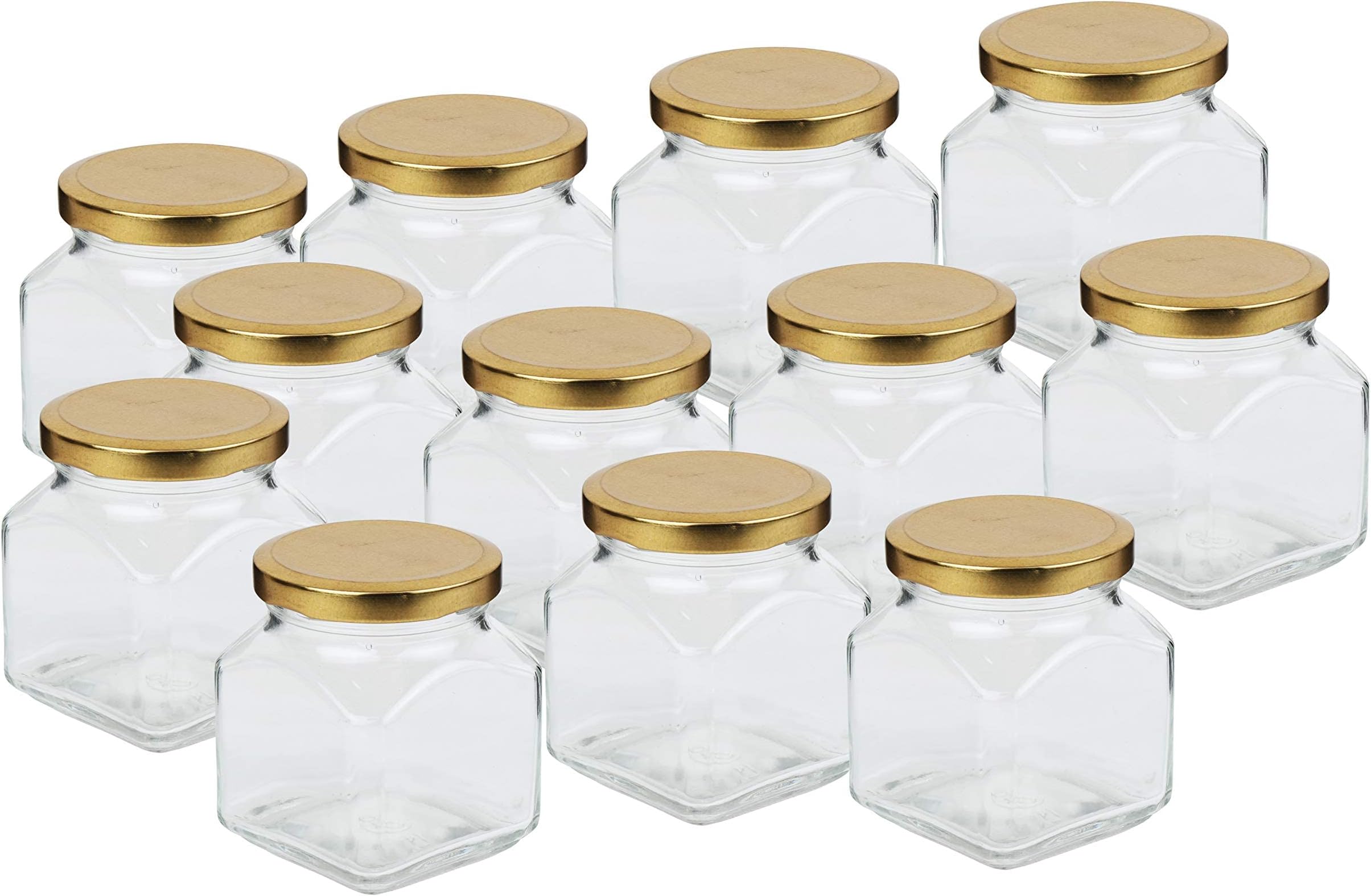 HAPPY BORN Small Glass Jars with lid 200 ml | small glass container ...