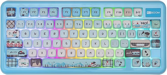 Amazon.com: KiiBoom Phantom81 Lite 75% Gasket Mechanical Keyboard, QMK ...