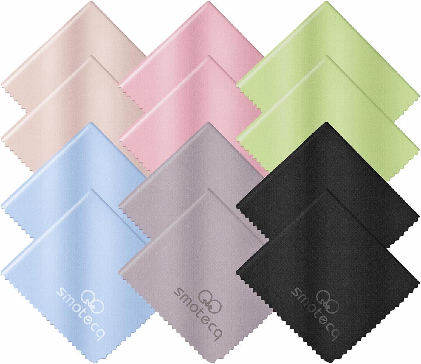 Amazon.com: SmoTecQ 12 Pack Assorted Colors Microfiber Cleaning Cloths ...
