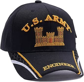 Official Licensed U.S. Military U.S Army Engineer Cap Hat(Black) at ...