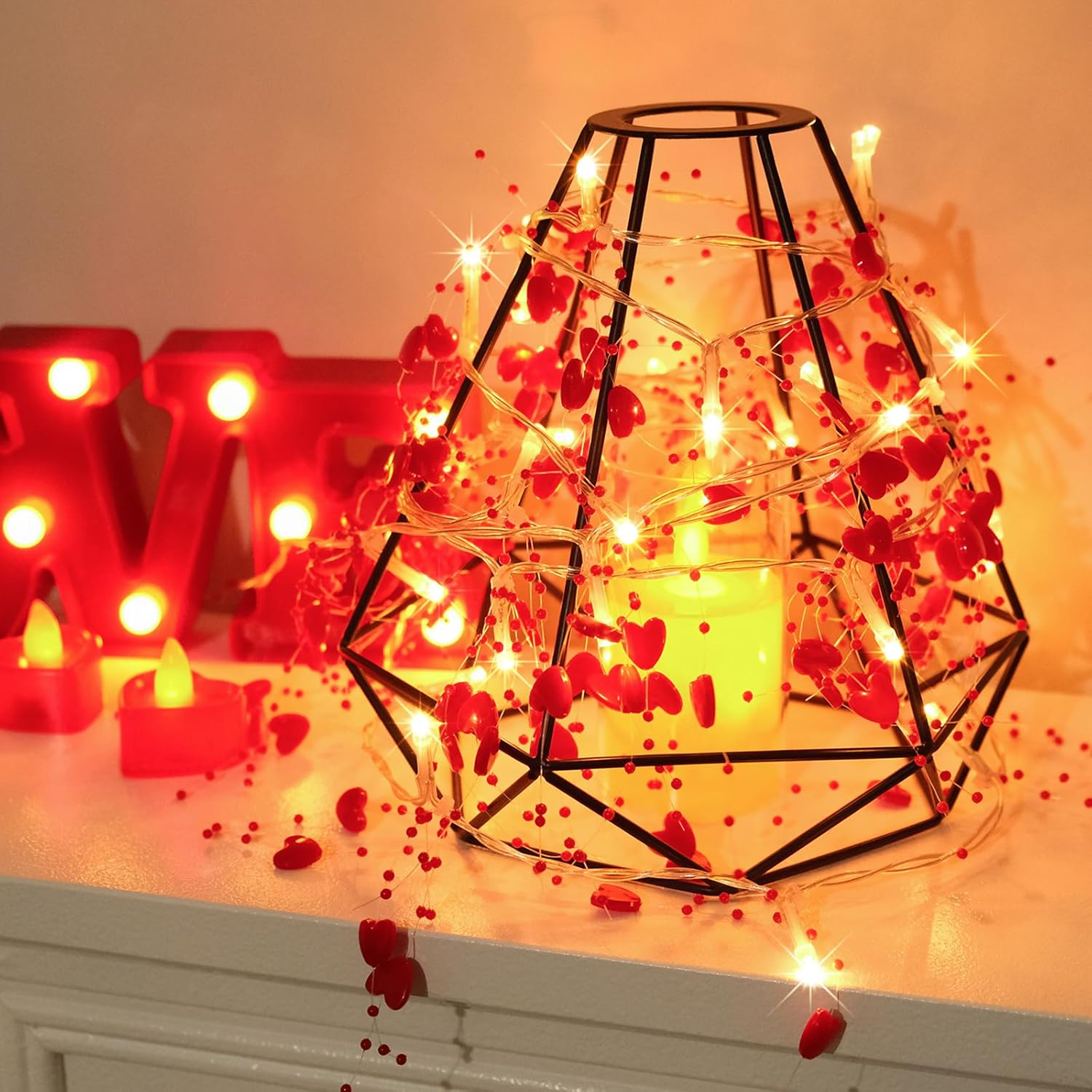 Luces decorativas para el día de San Valentín, guirnalda de 10 pies con ...