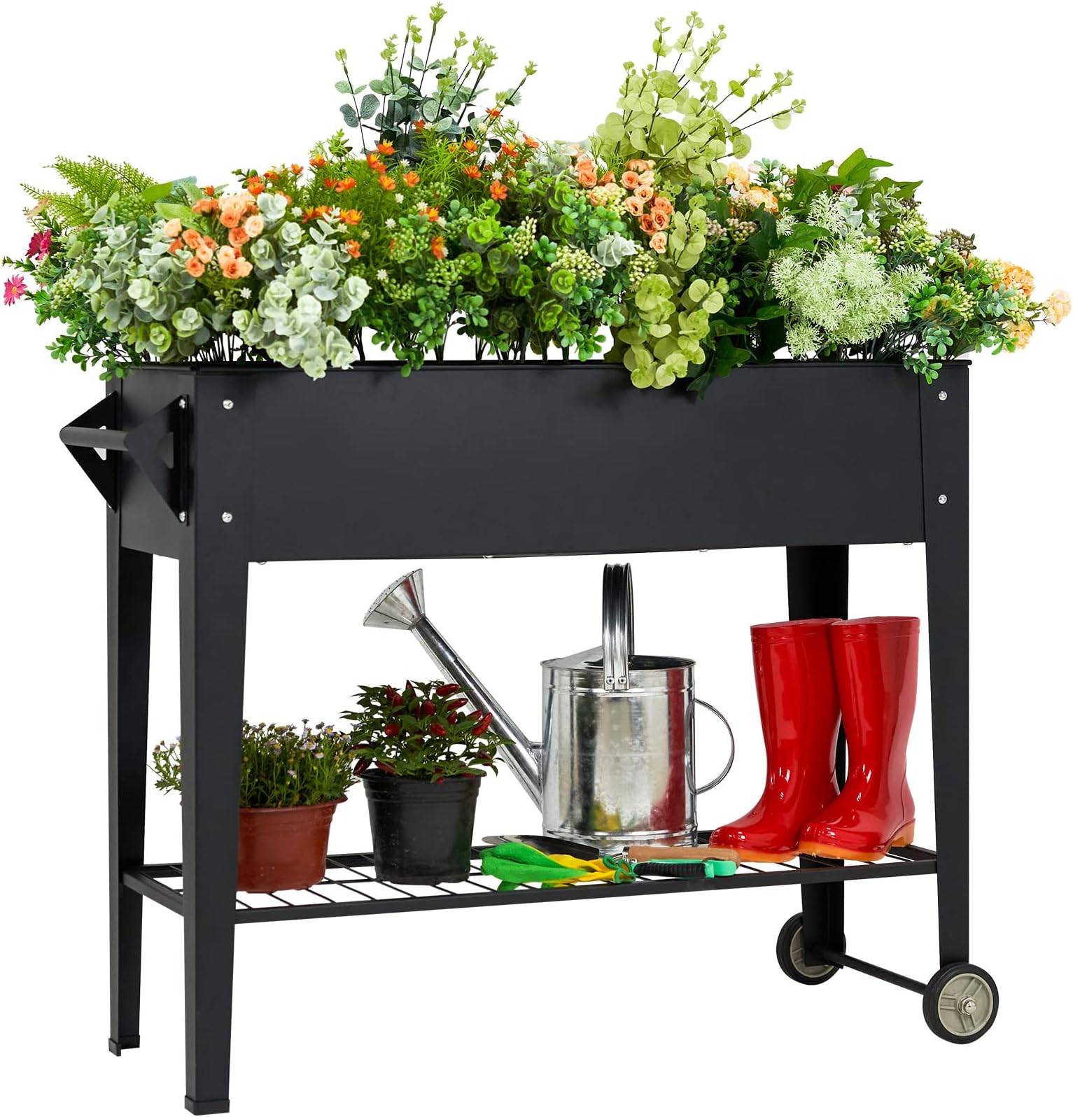 Amazon.com : KETER XL Urban Bloomer Resin Elevated Planter Raised ...
