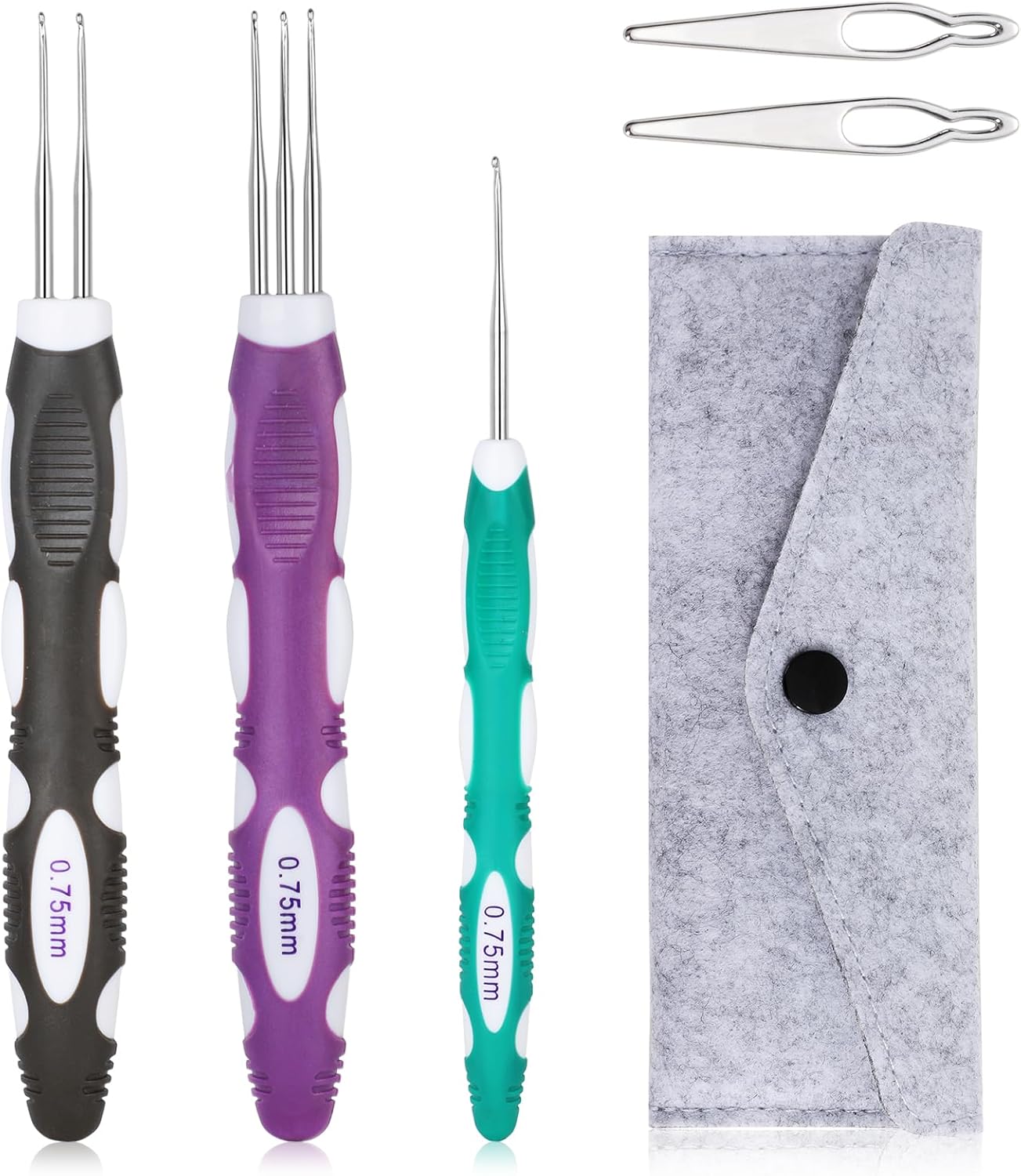 Amazon.com: Dreadlocks Crochet Hooks with Ergonomic Handle, tchrules 3 ...