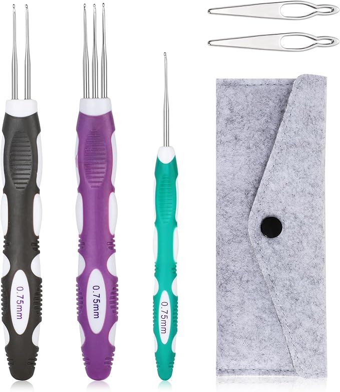 Amazon.com: Dreadlocks Crochet Hooks with Ergonomic Handle, tchrules 3 ...