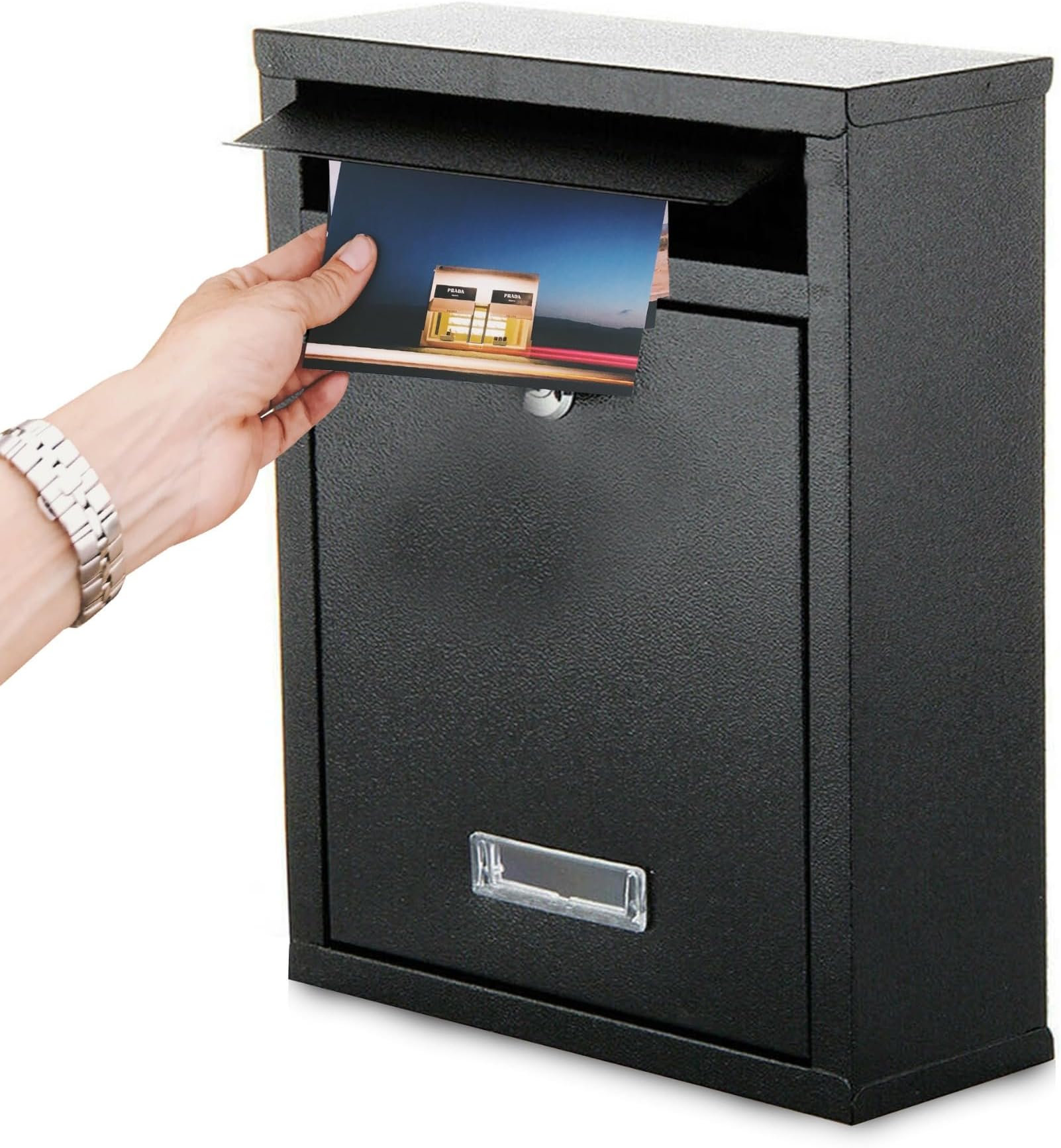 ADEPTNA Wall Mounted Lockable Letter Mail Post Box - Made from Heavy ...
