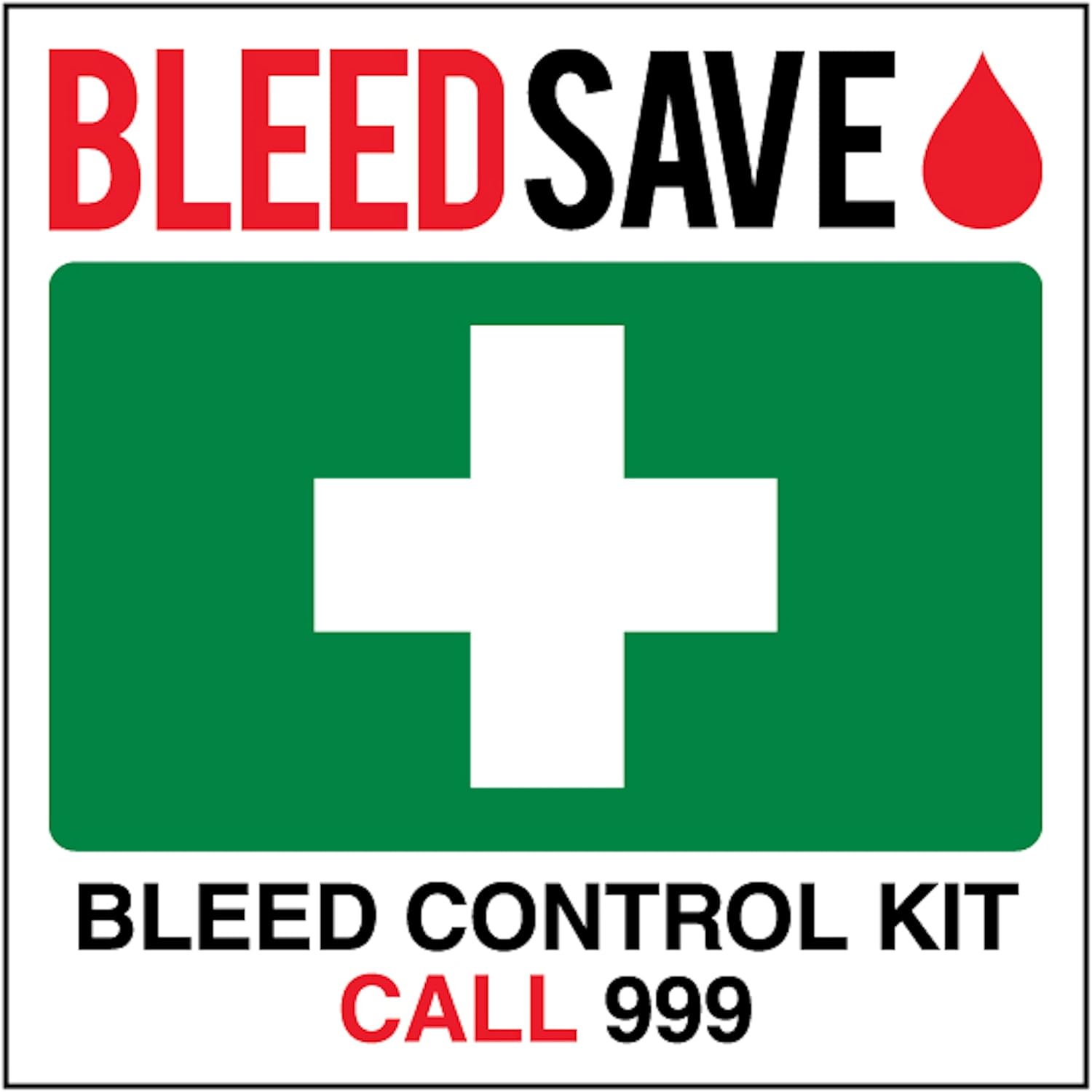 V Safety Bleed Control Kit - Call 999 - Square 400 x 400 mm - Self ...