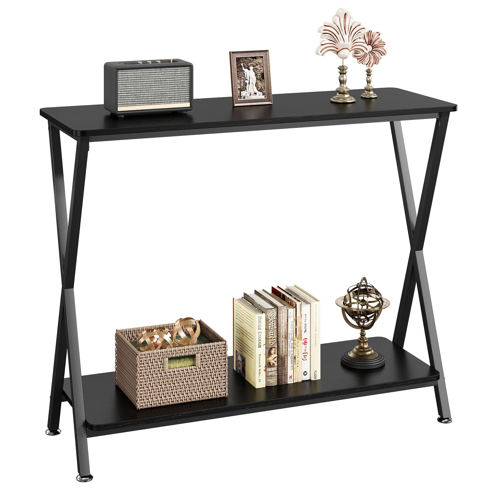 Amazon.com: Graveehome Small Sofa Tables, Narrow Console Table, 2-Tier ...