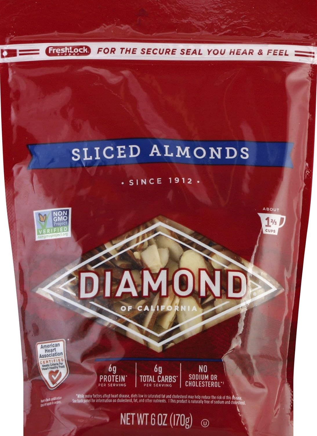 Amazon.com : Diamond of California, Almond Sliced, 6 oz : Grocery ...