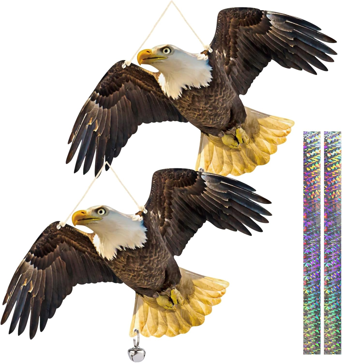 Amazon.com : Flat Fake Hawk to Keep Pigeon Away with Reflective Tape ...