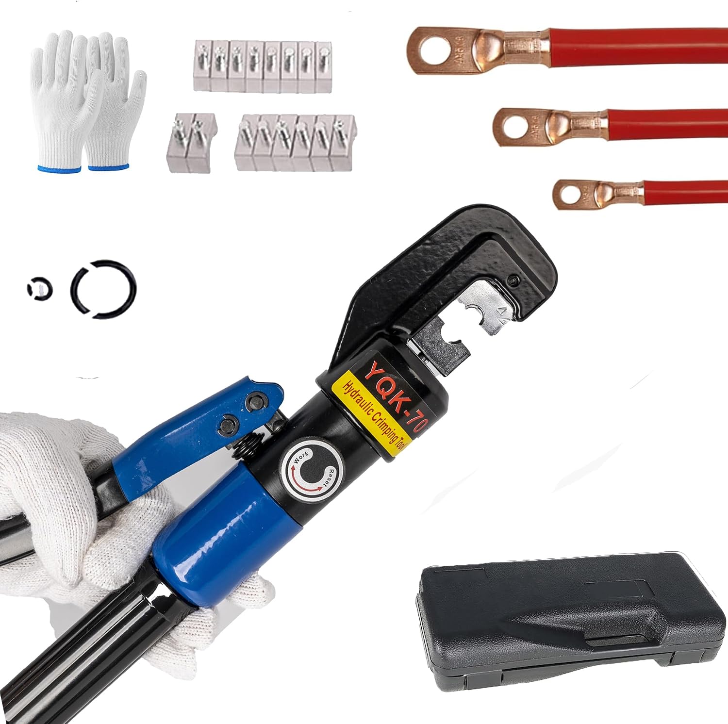 Hand Operated Hydraulic Crimping Tool Range 12 AWG-2/0 AWG for Cable ...